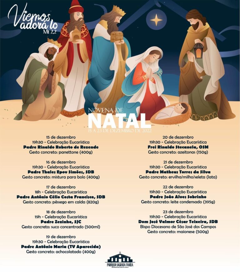 Novena de Natal – Paróquia Sagrada Família – SJC – SP